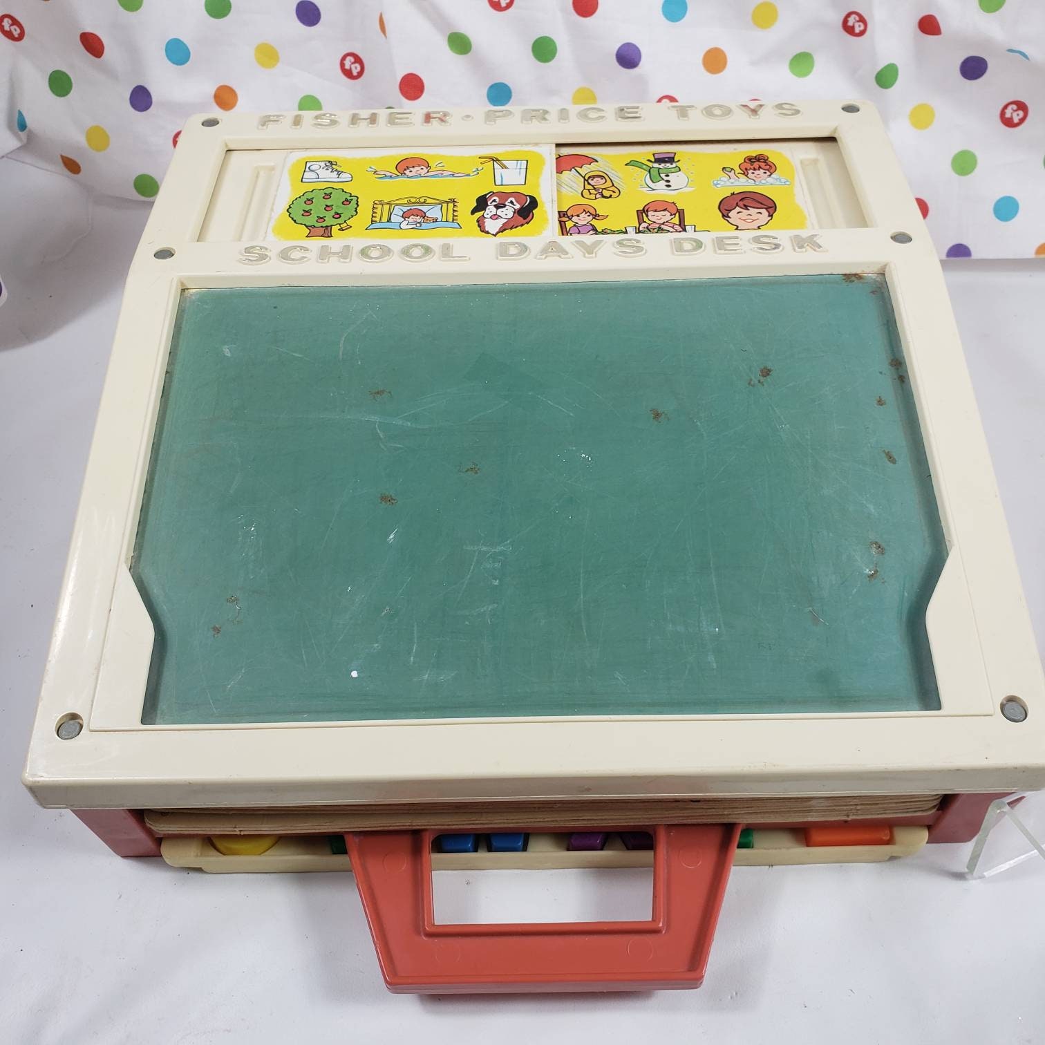 Fisher price desk set toy school chalkboard magnetic | Etsy