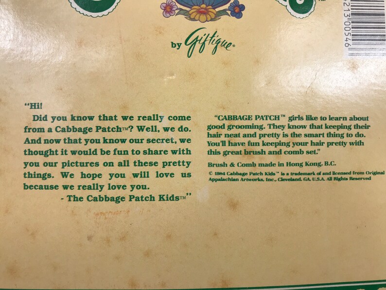 Cabbage Patch Kids Comb Brush Set Cpk - Etsy