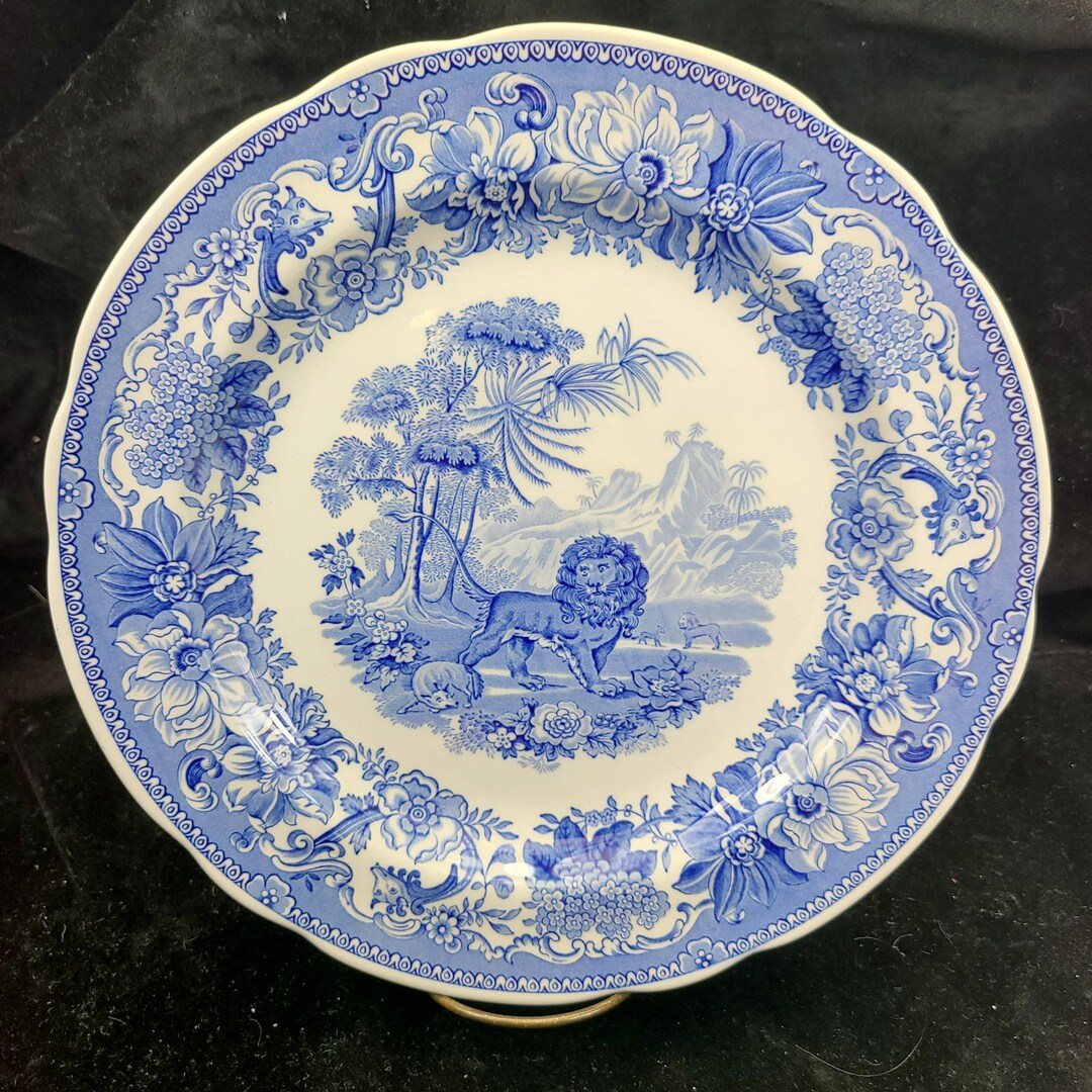Spode, Aesops Fables, Delftware, Blue Room, Lion, Fox - Etsy