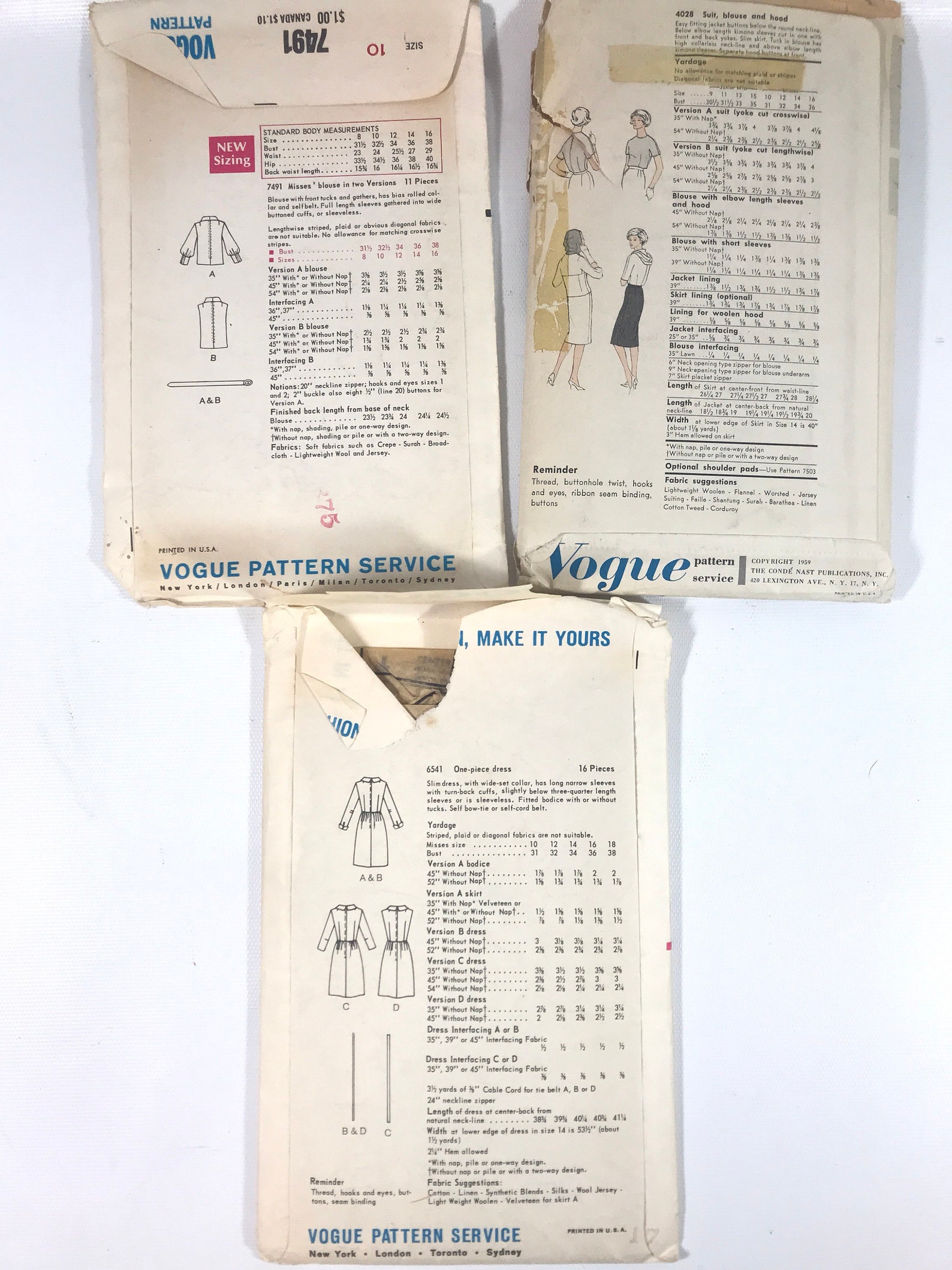 Vintage Teens Misses Patterns/ Vogue/mccalls/ Simplicity - Etsy