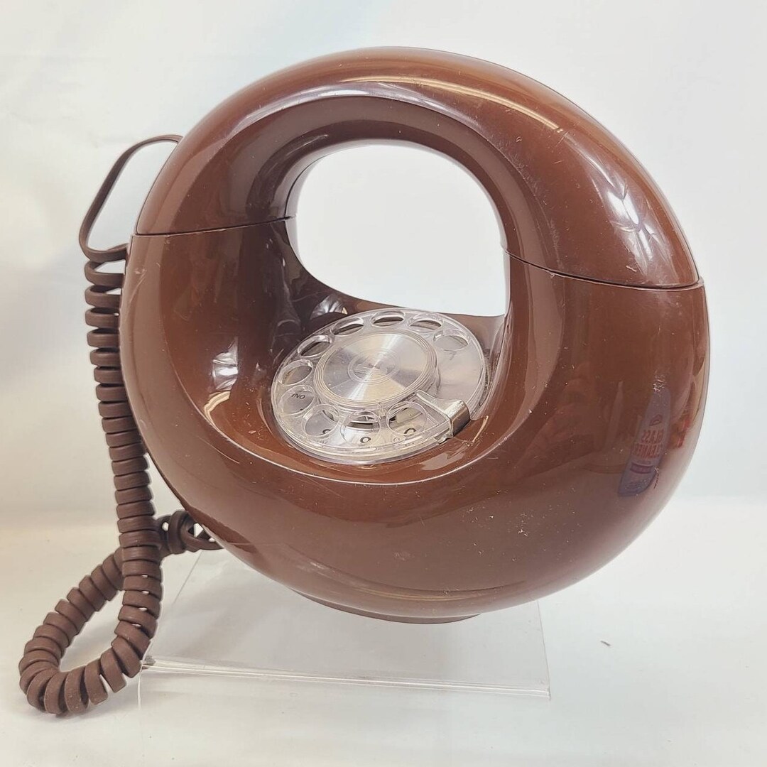 Circular, Rotary Phone, 70s, Telephone, Brown, Western Electric, Genie ...