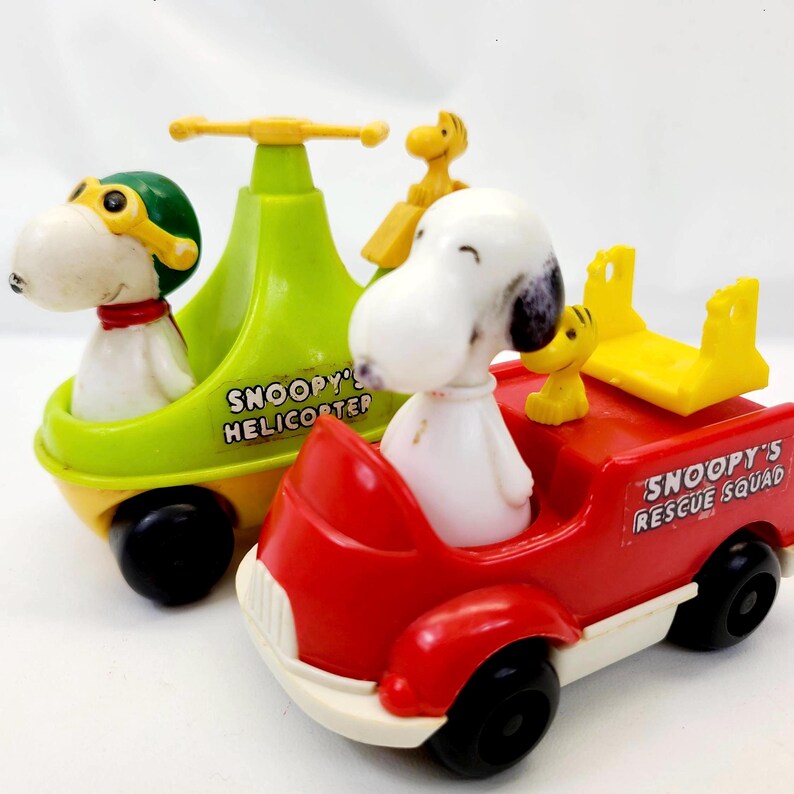 Vintage Snoopy, Peanuts, Helicopter, Fire Truck, Aviva - Etsy