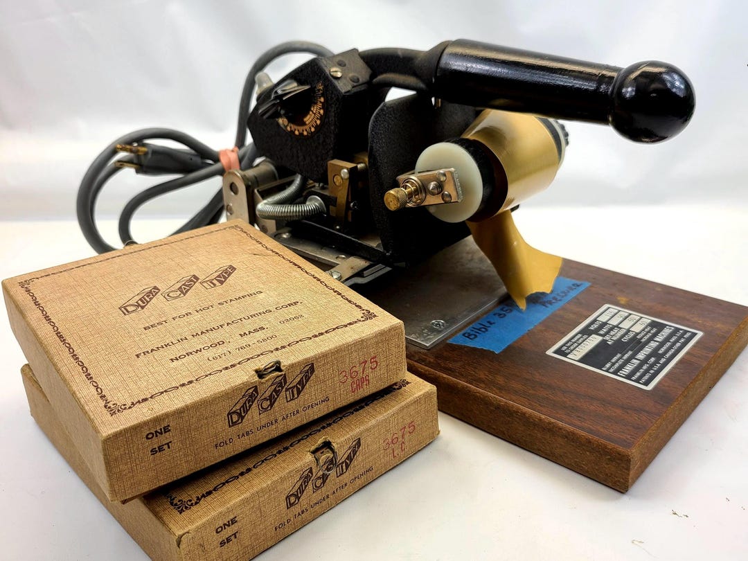 Franklin Hot Stamping Machine, With Type - Etsy