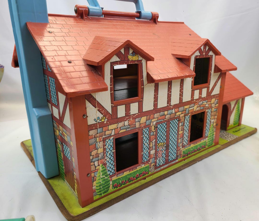 AS IS Vintage Fisher Price Tudor Toy Dollhouse: Little People ...