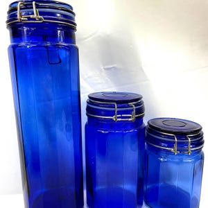 Cobalt Blue/ Canisters / Set of Three - Etsy