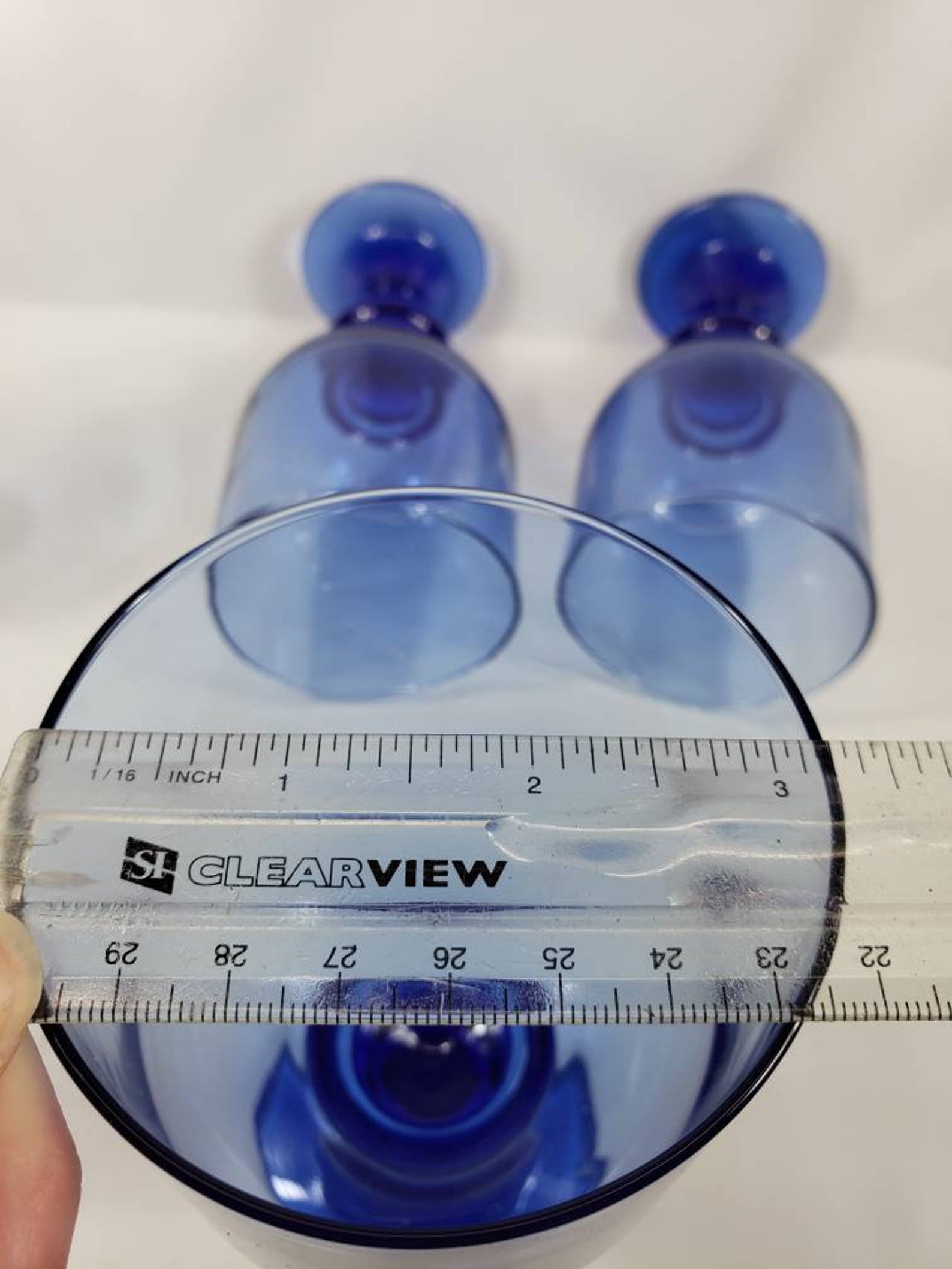 Blue Goblets/blue Glasses/ Footed Goblets/ Cobalt Blue/ Wine | Etsy