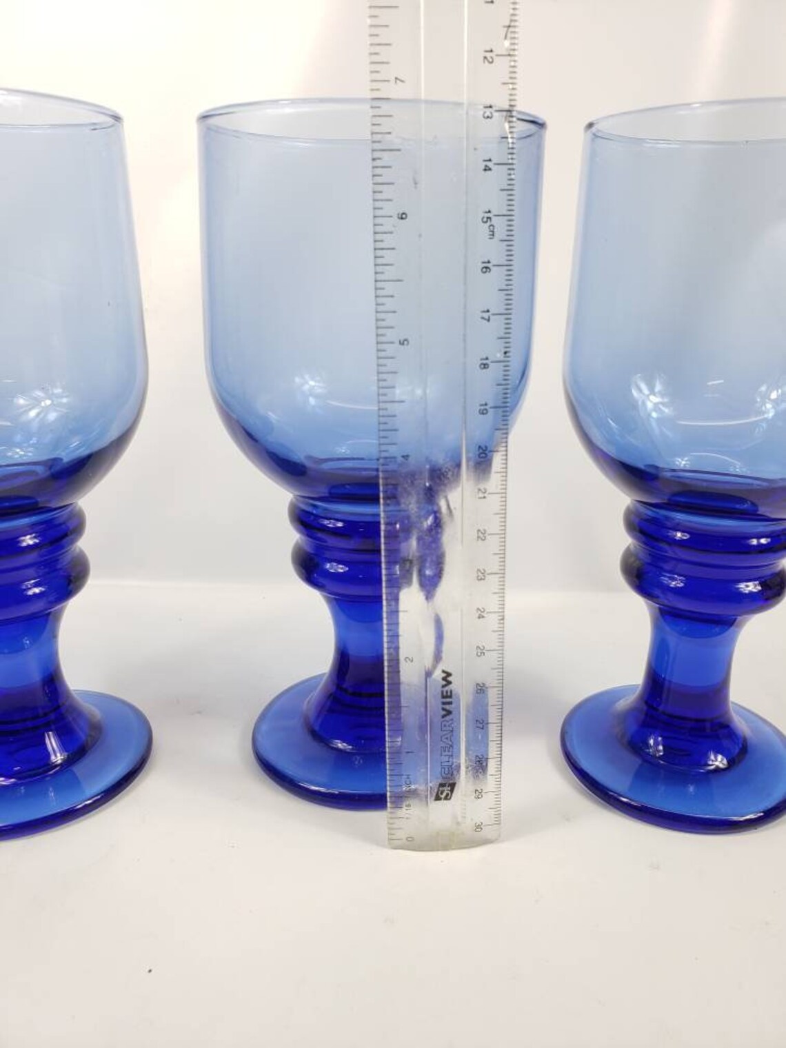 Blue Goblets/blue Glasses/ Footed Goblets/ Cobalt Blue/ Wine | Etsy