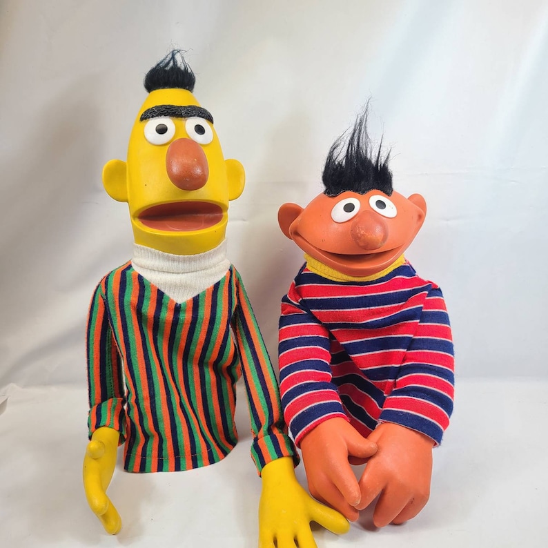 Sesame Street Hand Puppets Bert and Ernie Henson - Etsy