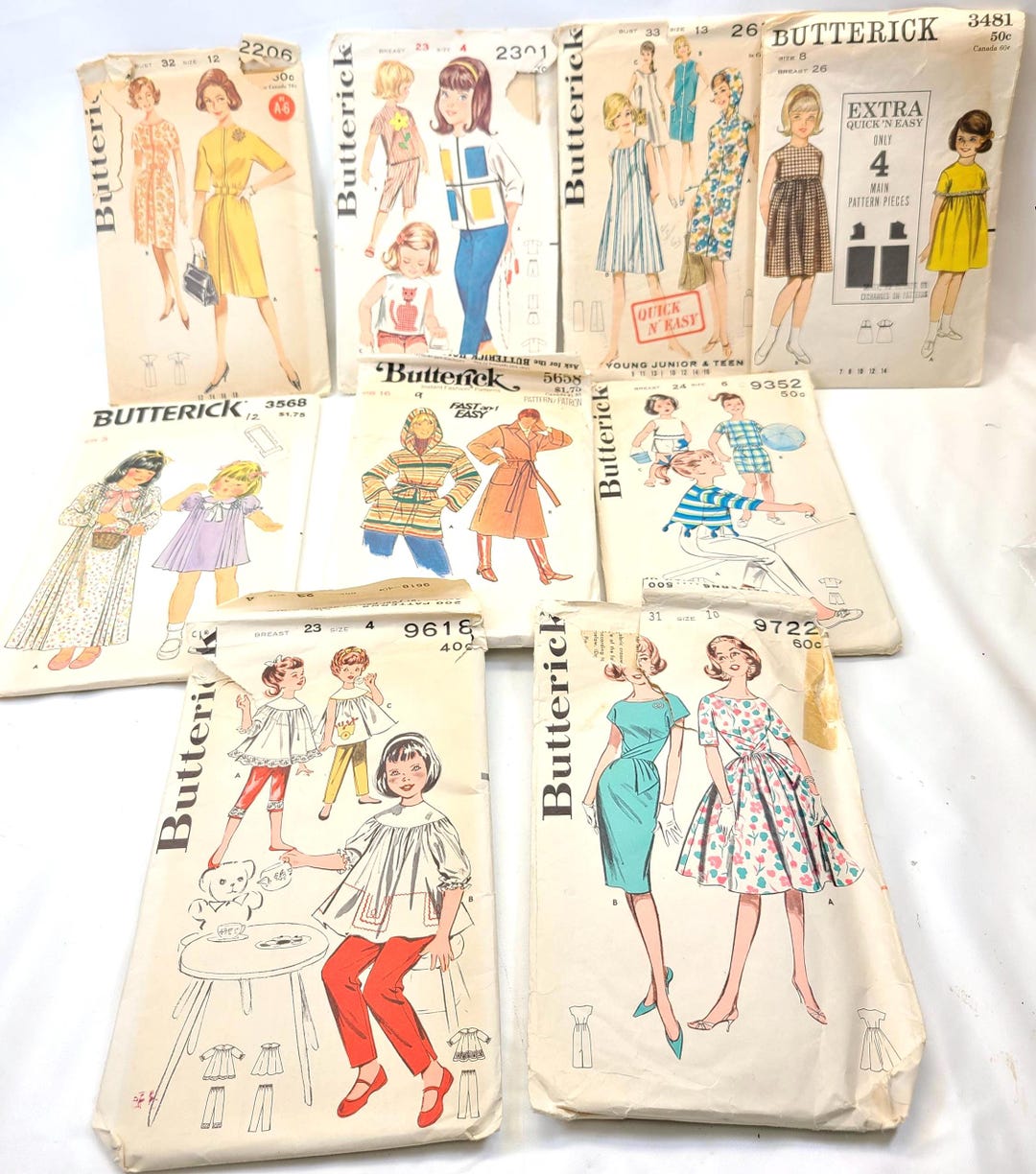 Vintage Butterick,sewing Patterns, Childrens, Misses, 50s 60s - Etsy