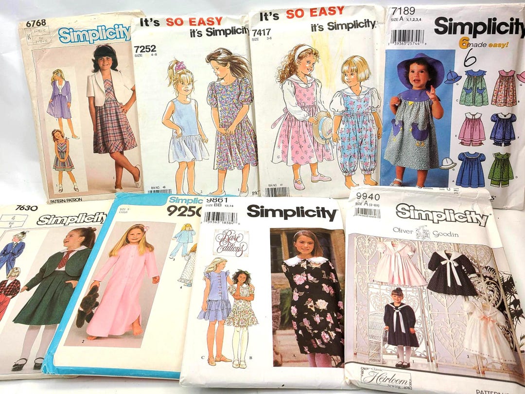 Simplicity Sewing Patterns: Girls Dresses, Rompers, Uniforms - Etsy