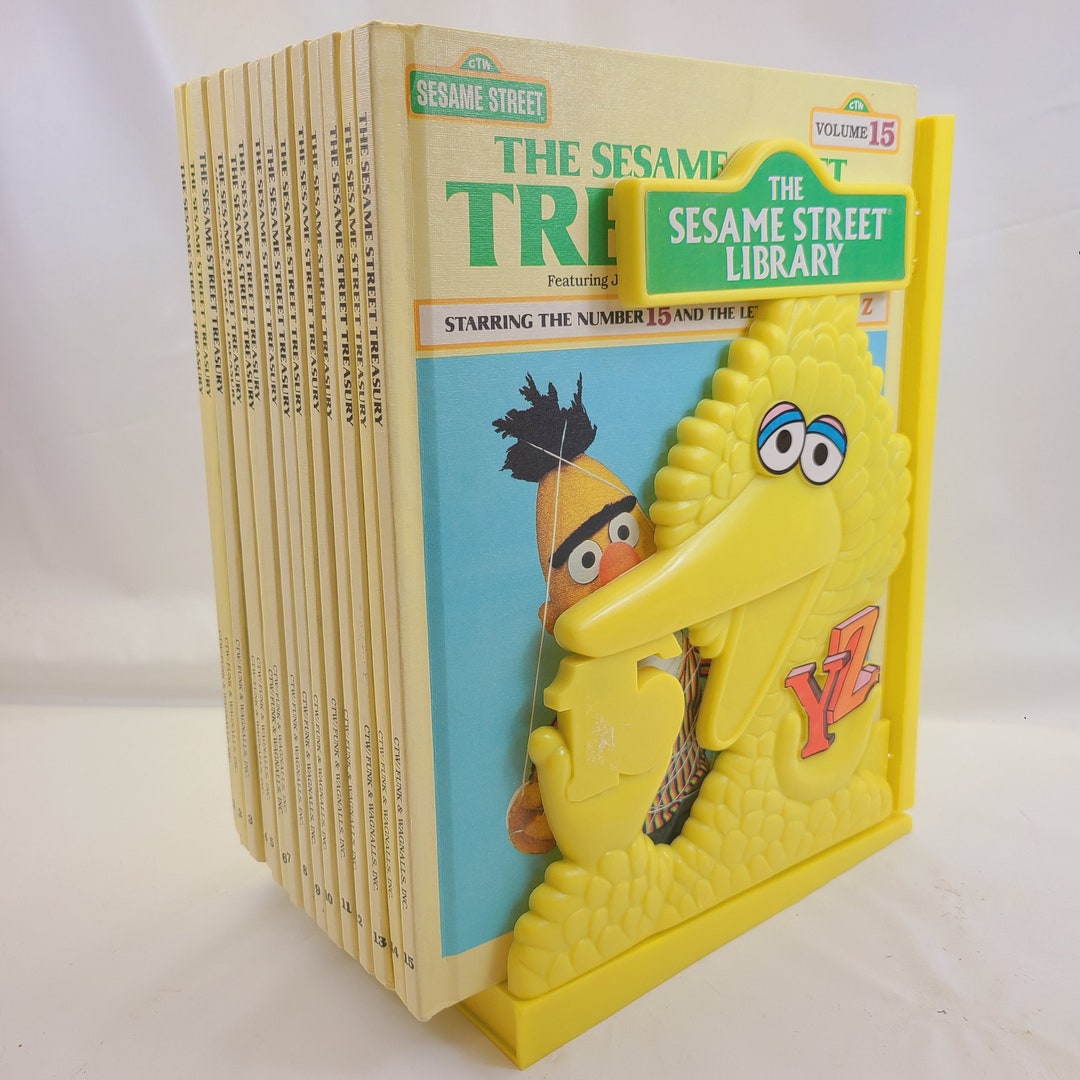 Sesame Street Book Collection, 15 Book Set, With Holder, Alphabet ...