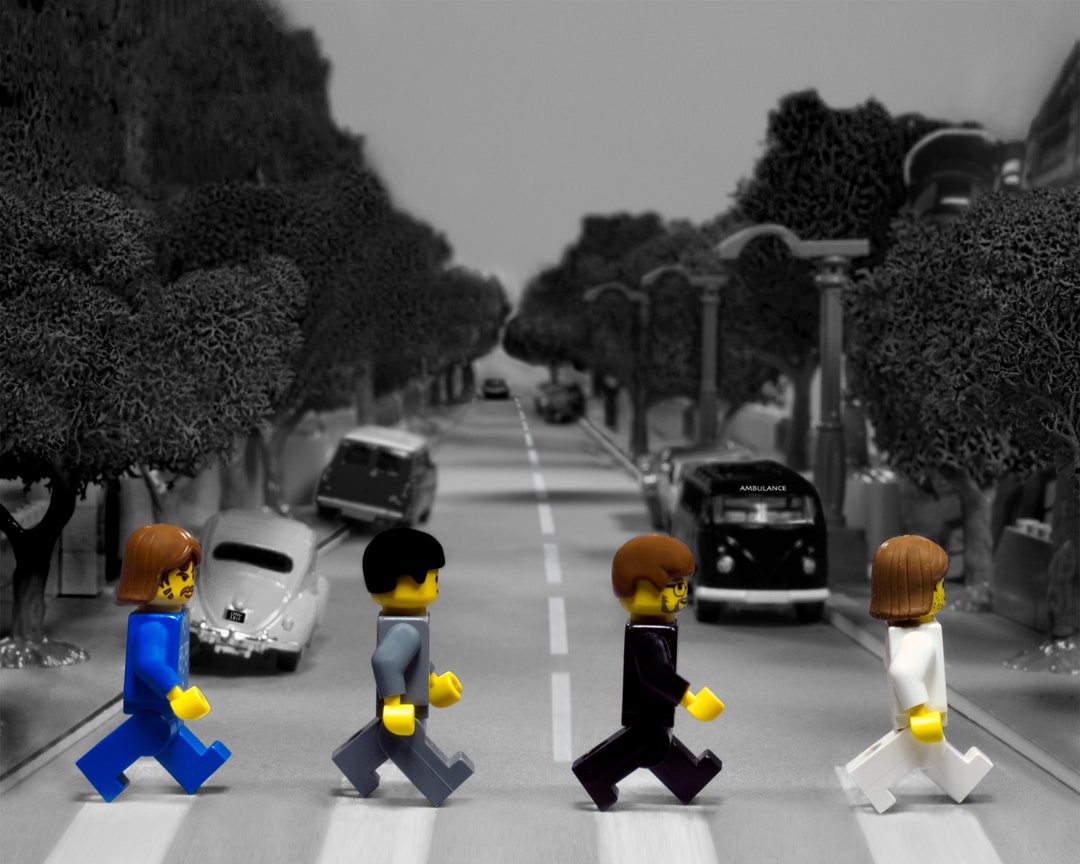 The Beatles Abbey Road Album Cover - Made With LEGO® Minifigs (PRINT ...