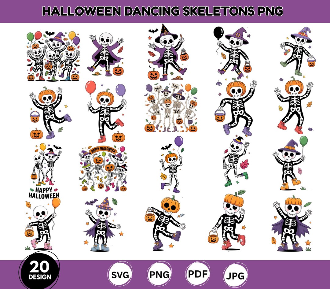 Halloween Png Dancing Skeletons, Funny Halloween Png, Spooky Ghost Png ...