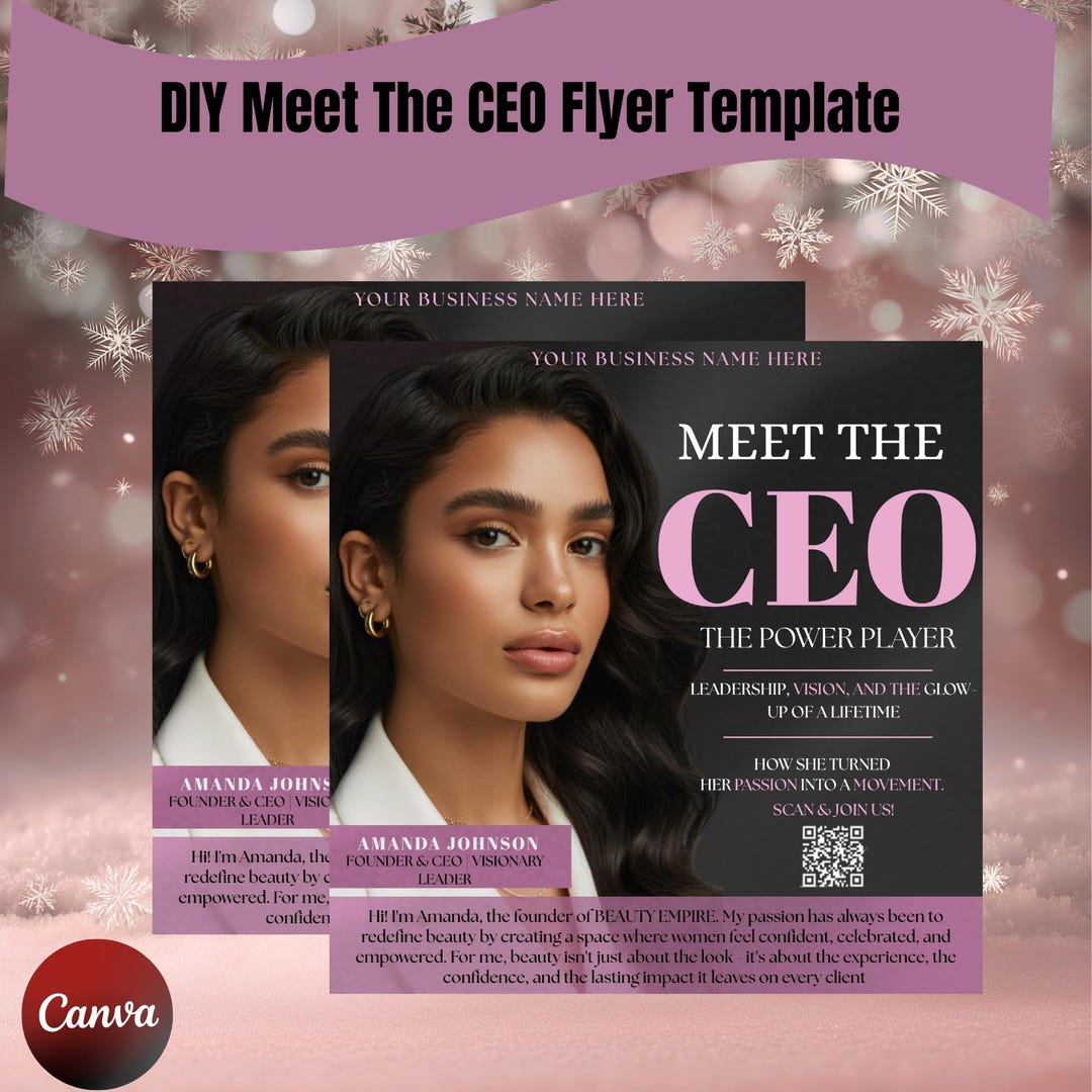 DIY Meet the CEO Flyer Template, Entrepreneur Flyer, Meet the Owner ...