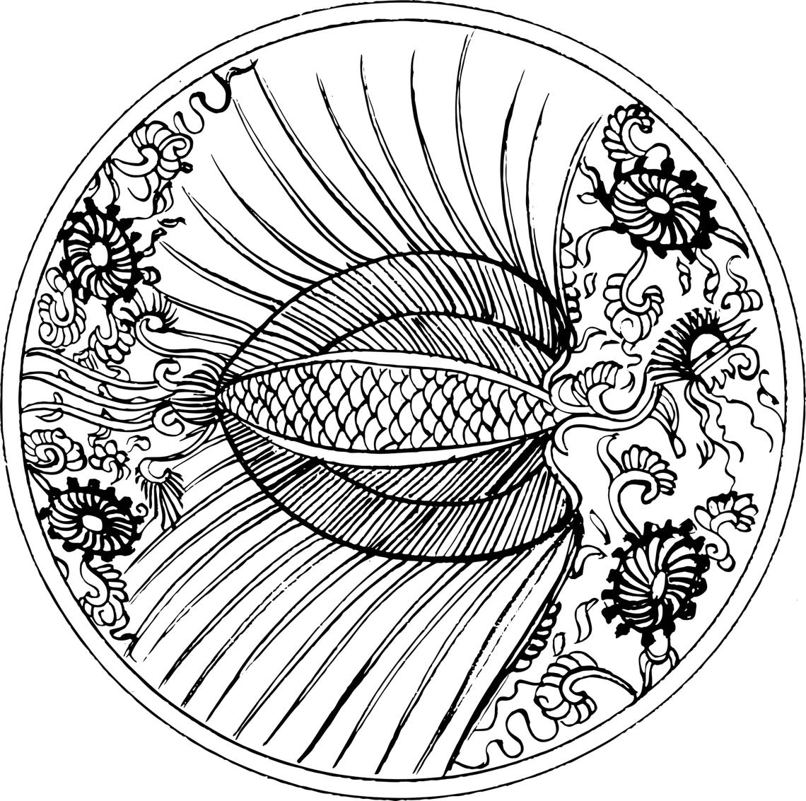 Qing Dynasty Clothing Patterns SVG: Chinese Embroidery Motifs (digital ...