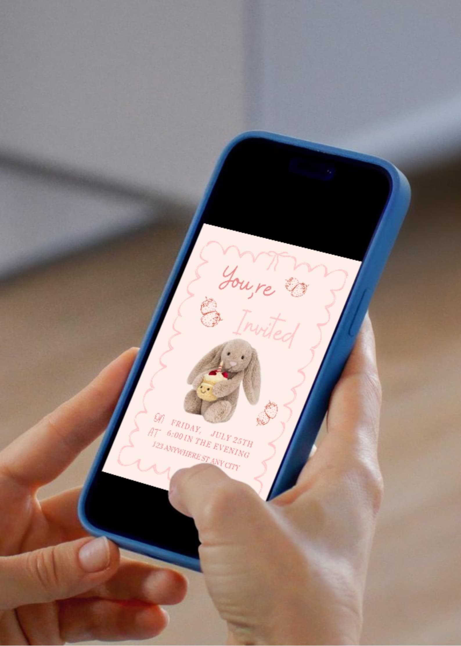 Jellycat Birthday Invitation - Canva Template - Digital Download - Etsy