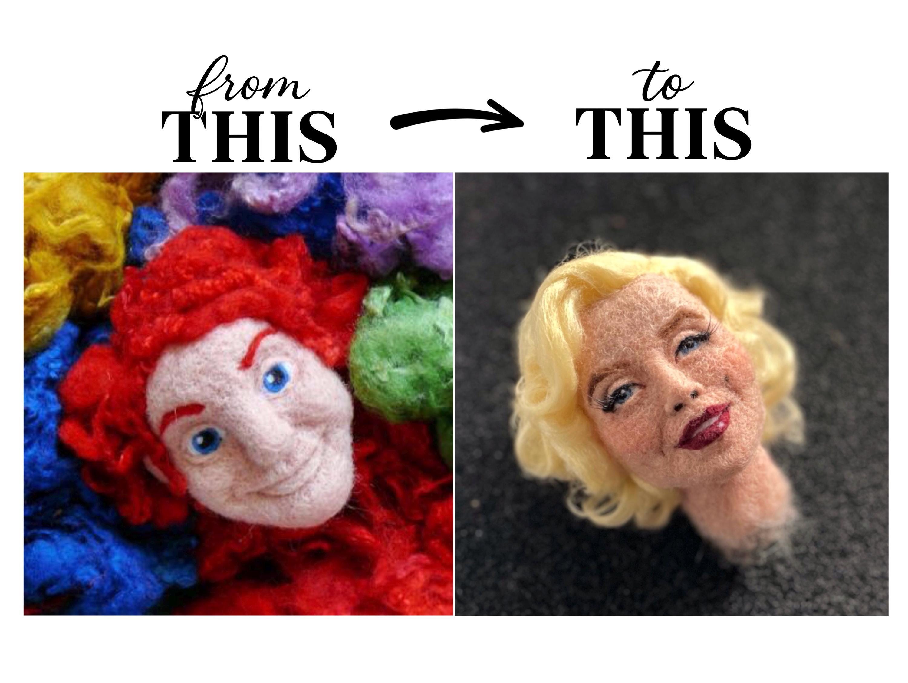 Needle Felting Realistic Faces – Advanced Tutorial (PDF Download) - Etsy