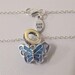 Pandora Blue Murano Glass Butterfly Dangle Charm Necklace Set - Etsy