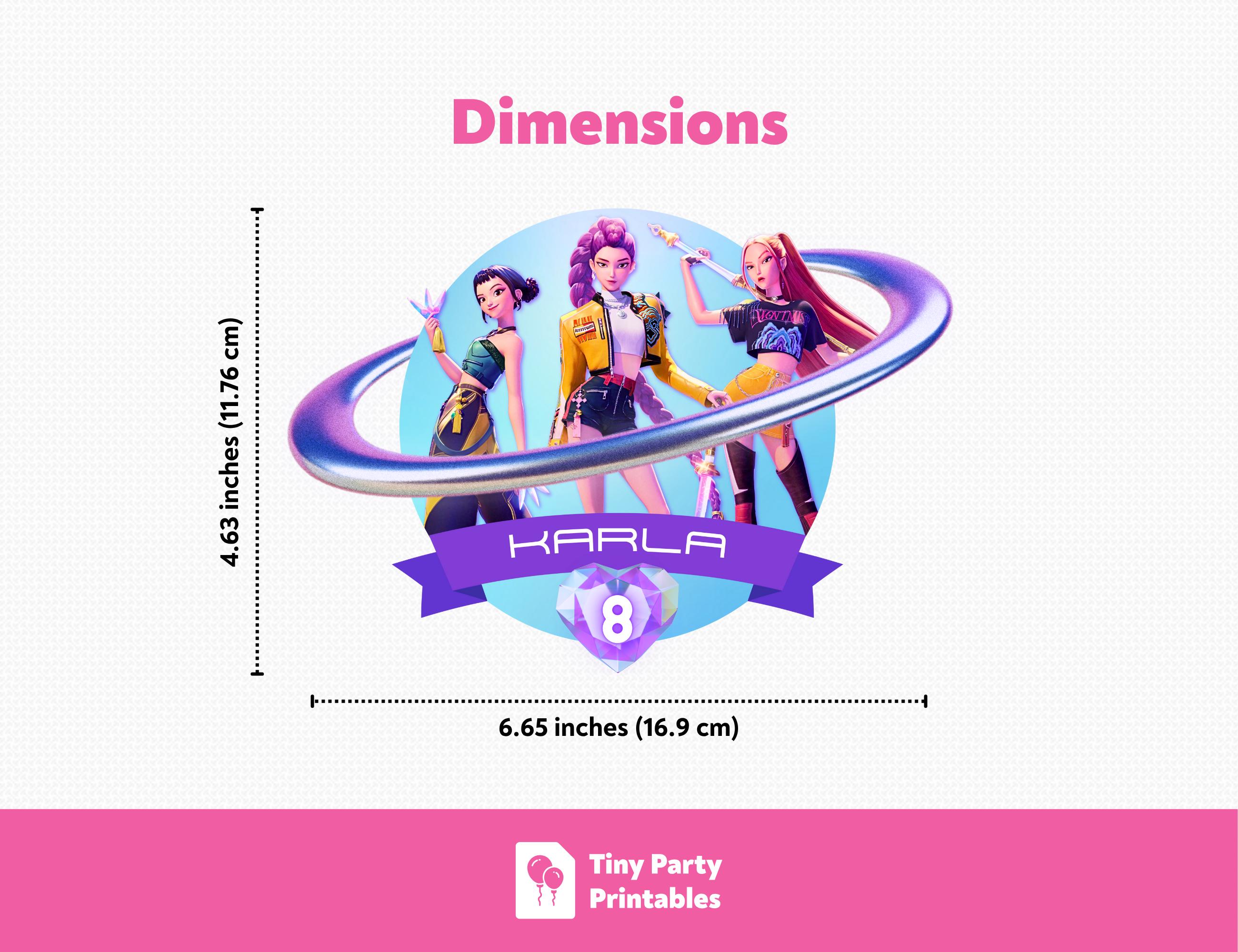Editable Kpop Demon Hunters Birthday Cake Topper | HUNTR/X Kids ...