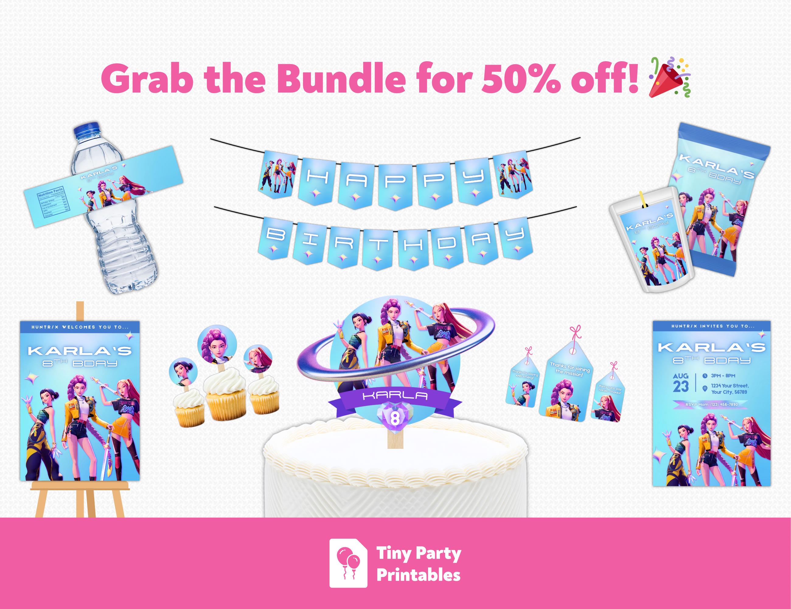 Printable Kpop Demon Hunters Birthday Bunting Banner | HUNTR/X Kids ...