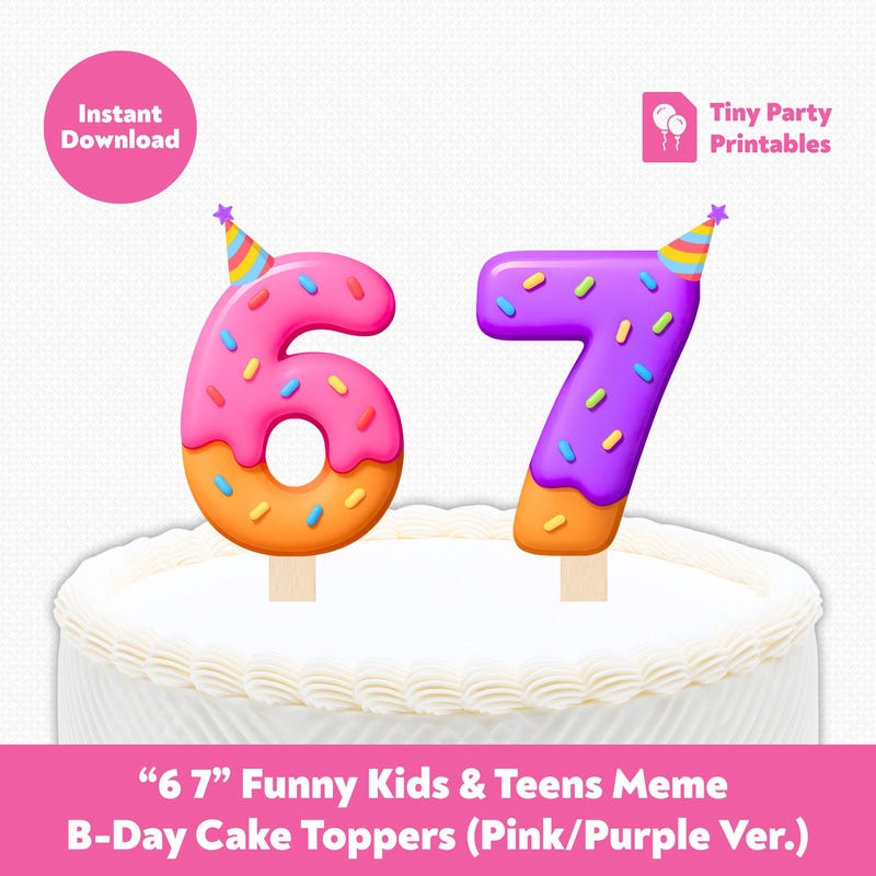 6 7 Cake Decorations - Etsy