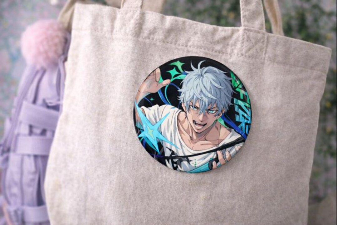 Anime Boy Button Pin Badge – Vibrant Otaku Character Pin for Backpack ...