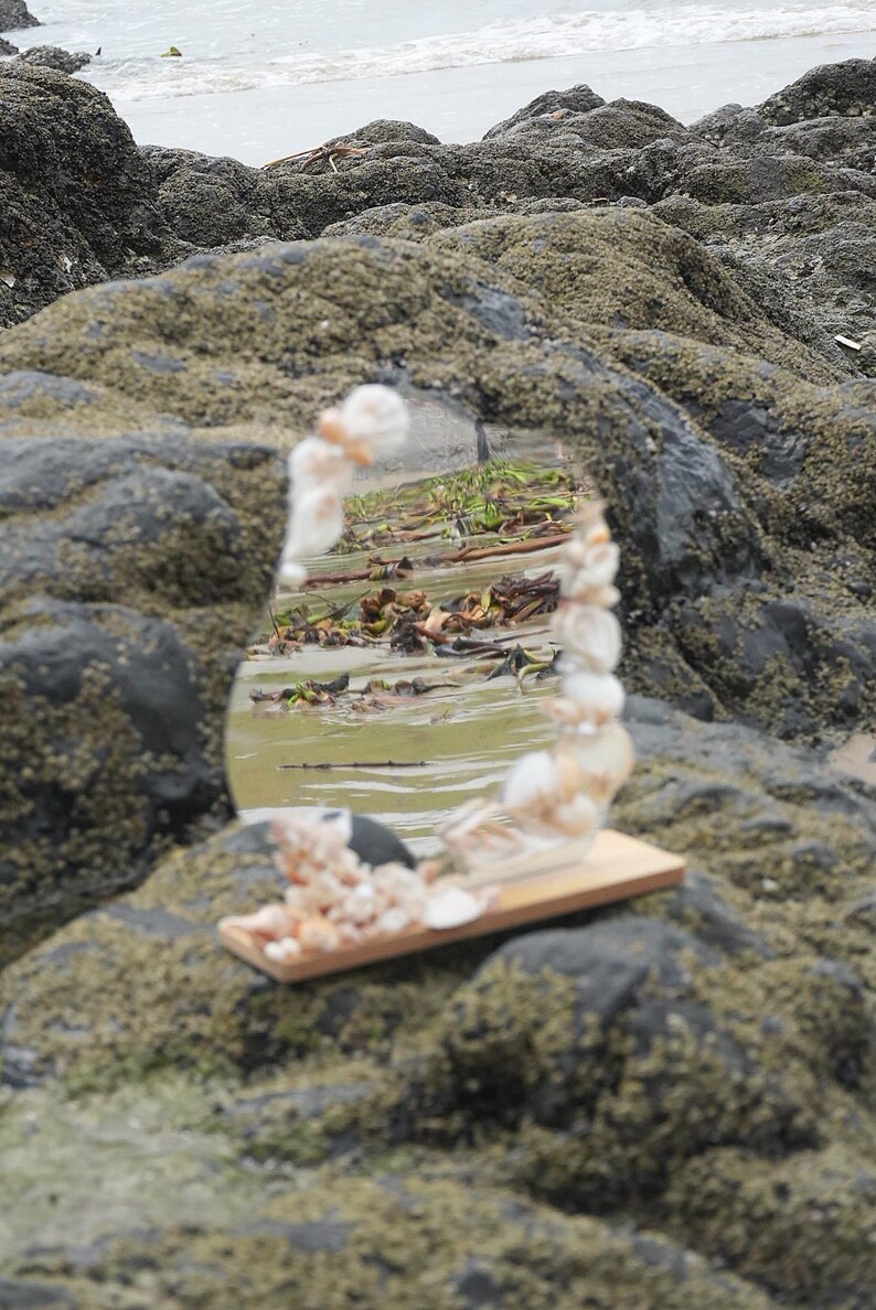 Handmade Seashell Table Mirror – Ocean-inspired Vanity Decor With ...