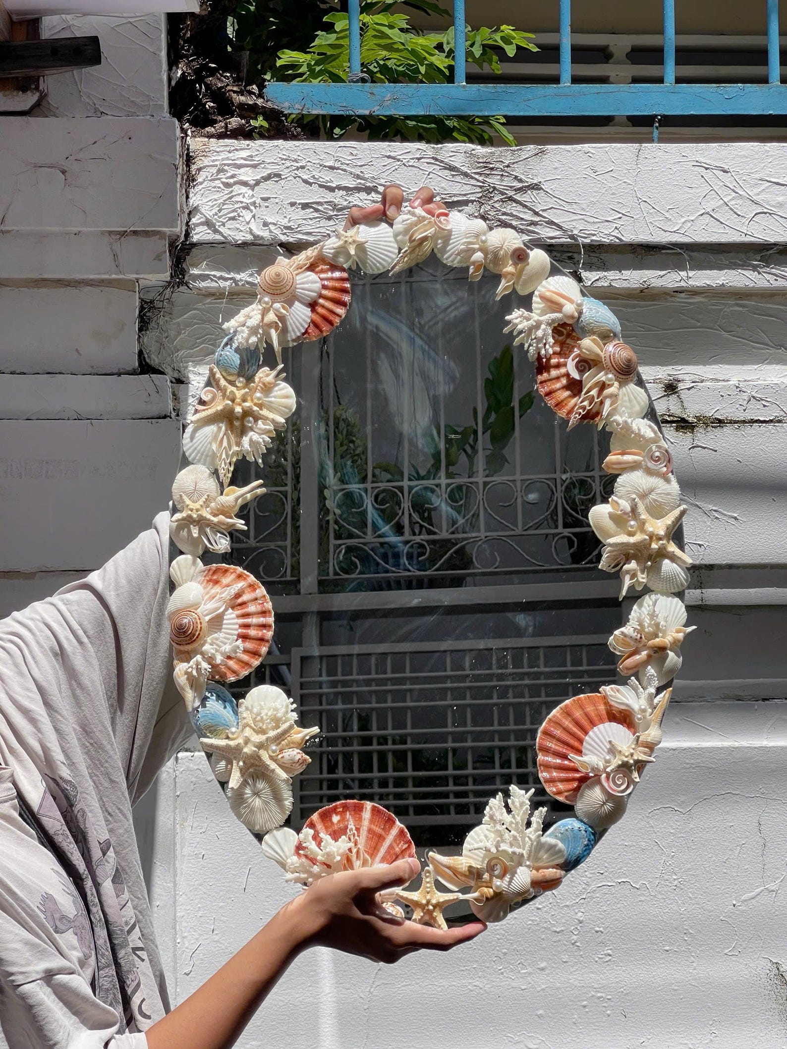 Handmade Seashell Wall Mirror: Coastal Beach House Decor (50x70 Cm) - Etsy