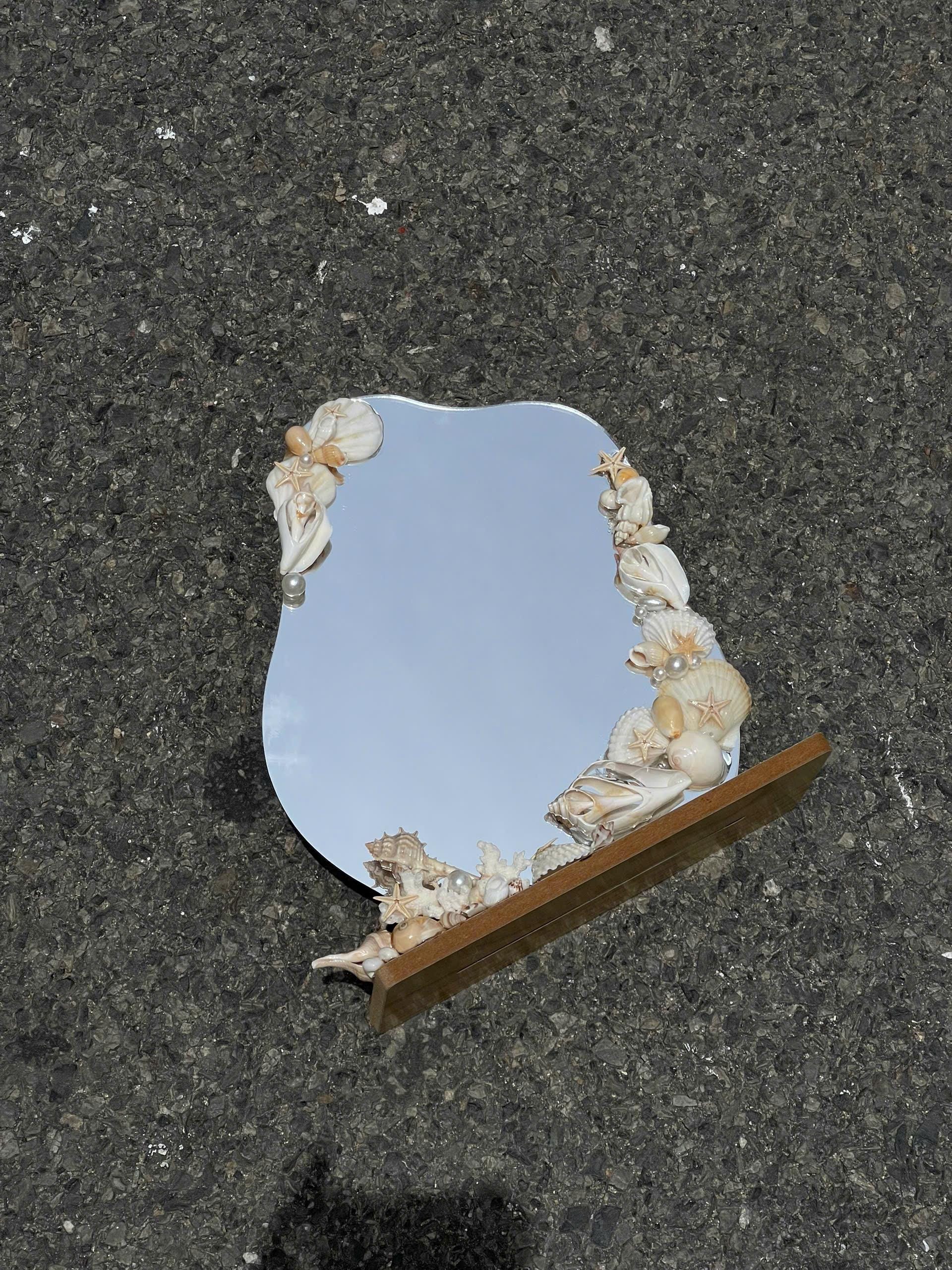 Handmade Seashell Table Mirror – Ocean-inspired Vanity Decor With ...
