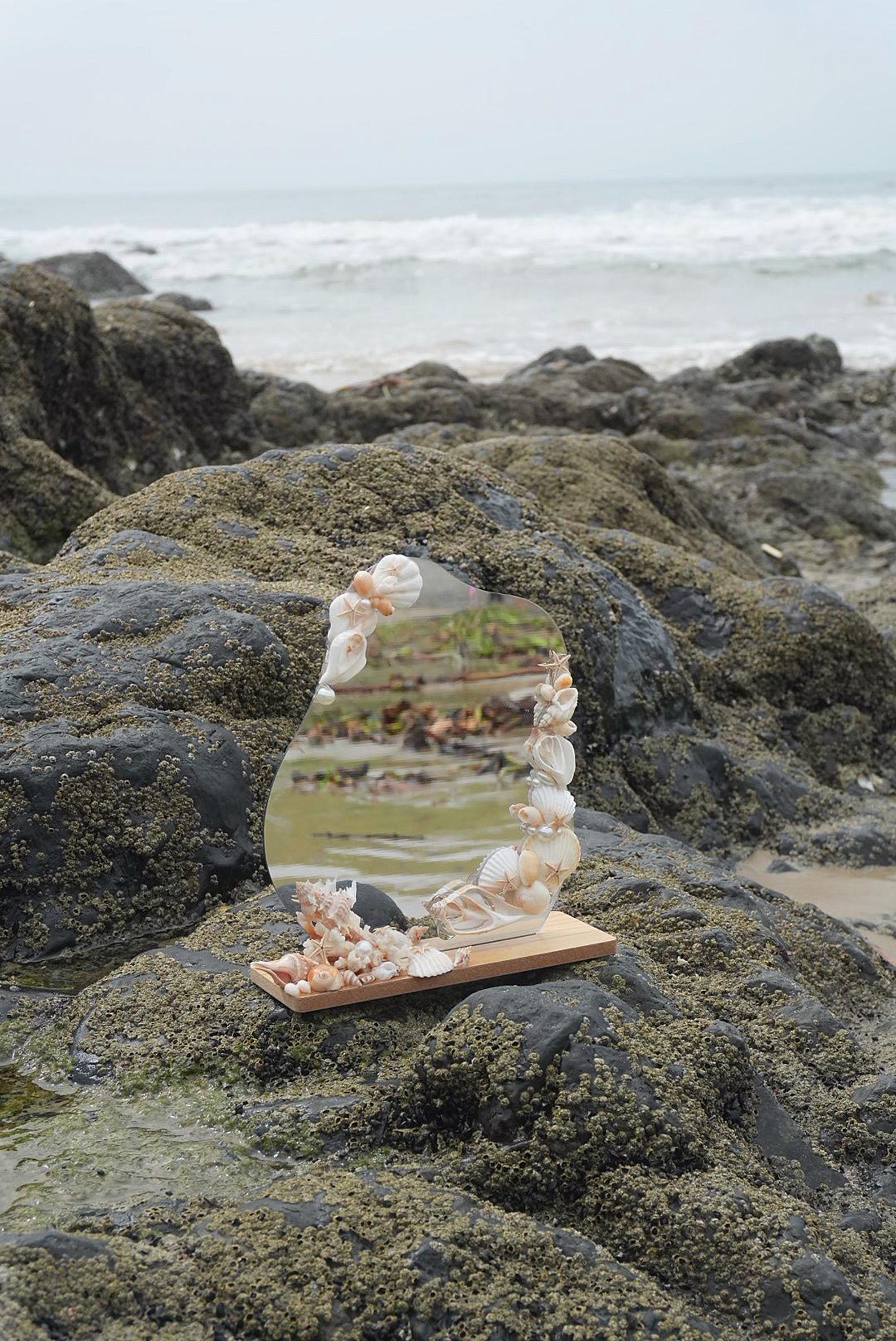 Handmade Seashell Table Mirror – Ocean-inspired Vanity Decor With ...