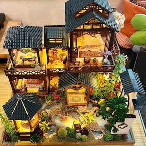 DIY Wooden Chinese Villa Model Kit - Handmade Cottagecore Decor - Etsy
