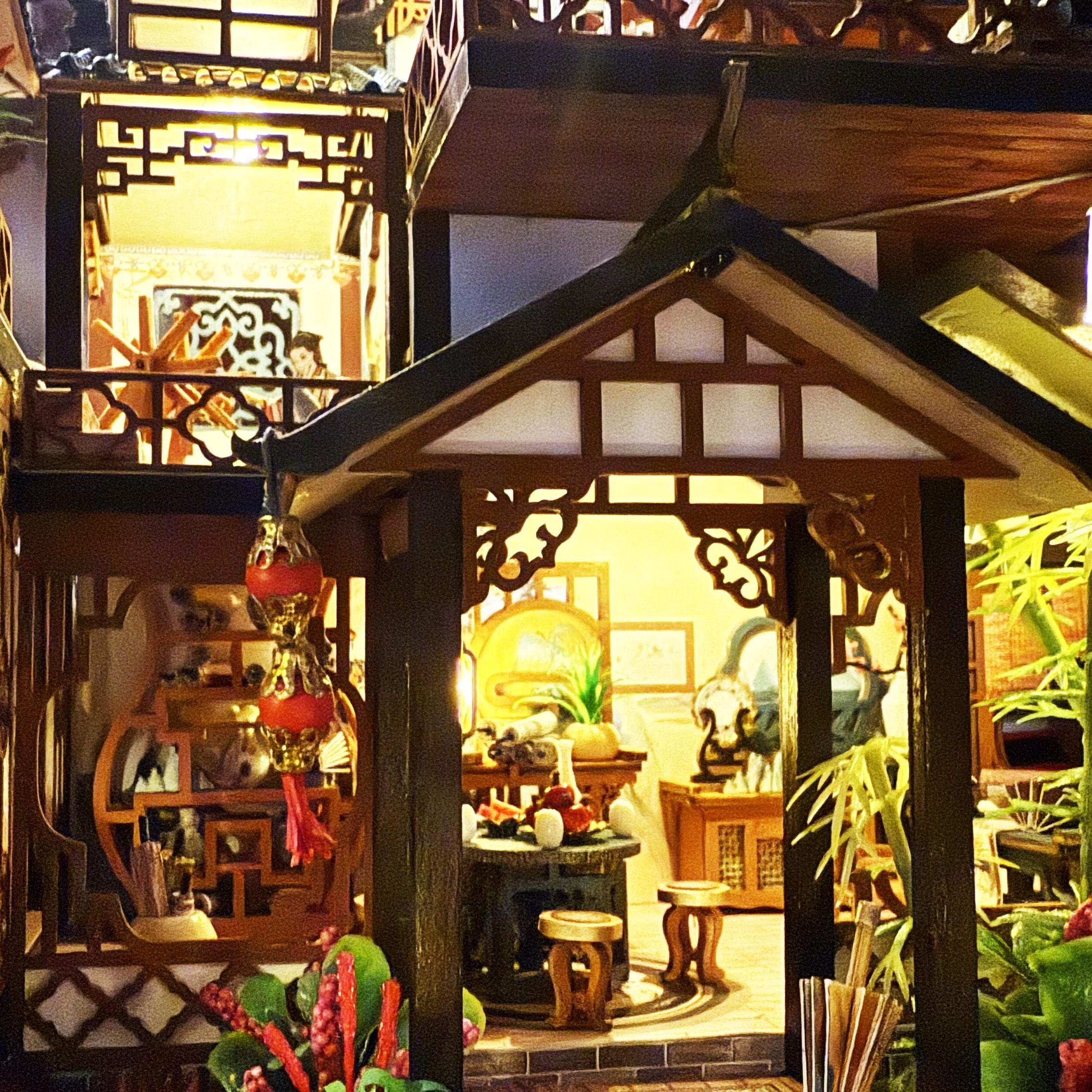 DIY Wooden Chinese Villa Model Kit - Handmade Cottagecore Decor - Etsy