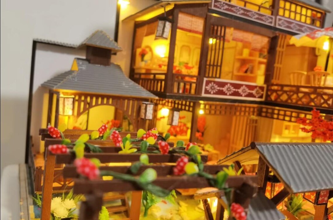 Japanese Handmade Wooden Building Models: DIY Tiny House Kit - Etsy