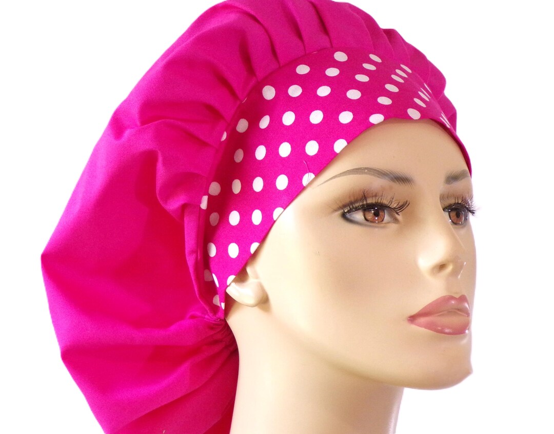 Scrub Hats/bouffant Hot Pink Scrub Hats/100% Kona Cotton Scrub Hat ...