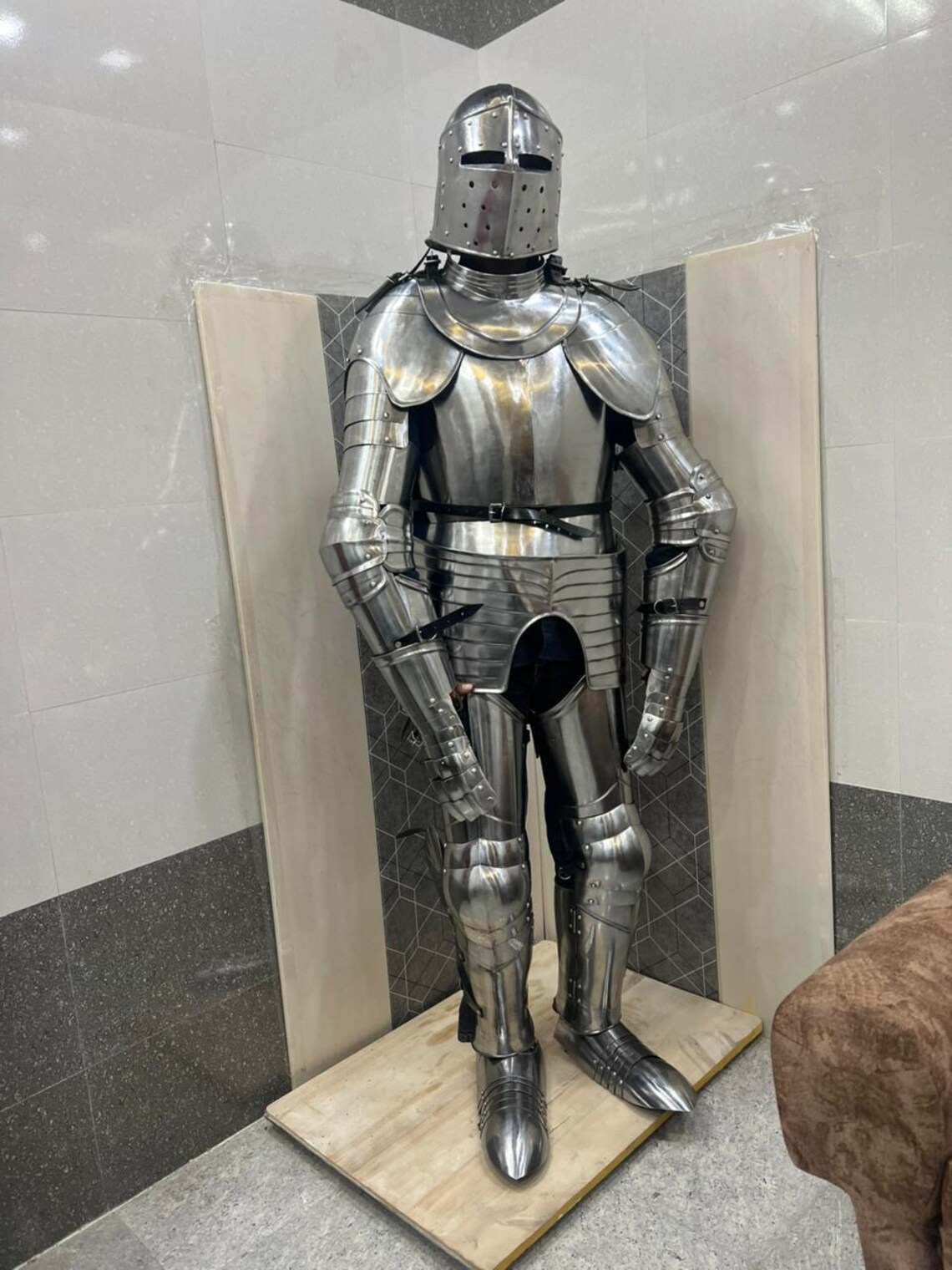 Medieval Gothic Full Plate Armor Suit: Full Body Steel Knight Costume ...