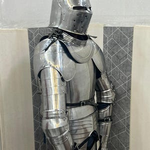 Medieval Gothic Full Plate Armor Suit: Full Body Steel Knight Costume ...
