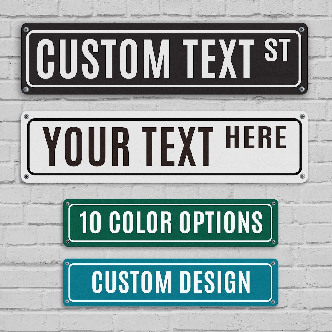 Custom Metal Sign for Wall - Personalized Outdoor Sign Waterproof ...