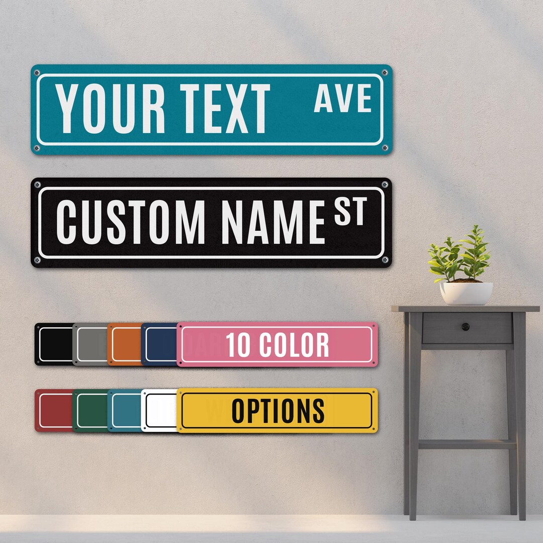 Custom Metal Sign for Wall - Personalized Outdoor Sign Waterproof ...