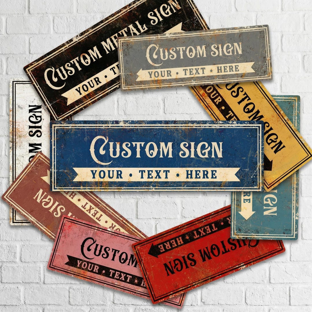 Custom Metal Sign Street Sign, Personalized Garage Sign for Him ...