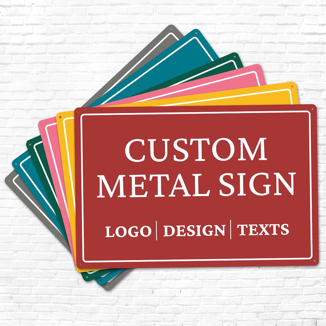 Custom Metal Sign for Wall - Personalized Outdoor Sign Waterproof ...