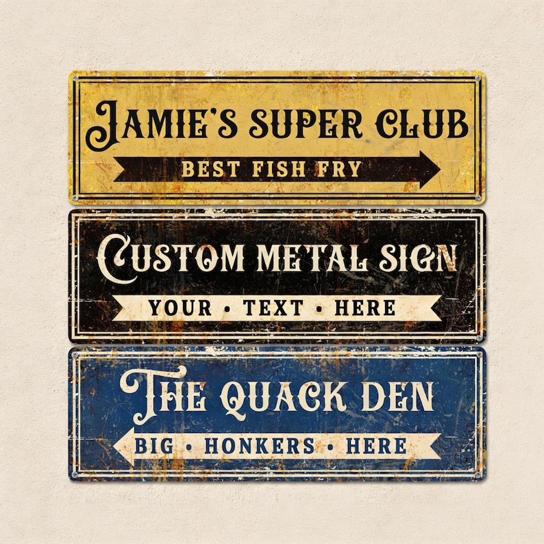 Custom Metal Sign Street Sign, Personalized Garage Sign for Him ...