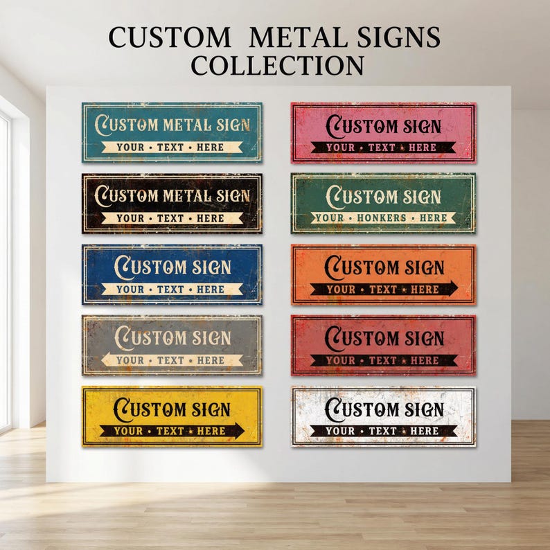 Custom Metal Sign Street Sign, Personalized Garage Sign for Him ...
