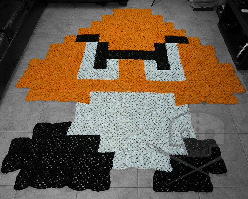 Goomba - Inspired 8-bit Crochet Blanket - Etsy