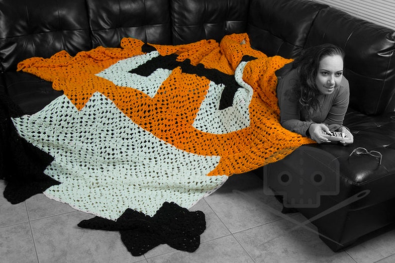 Goomba Inspired 8-bit Crochet Blanket - Etsy