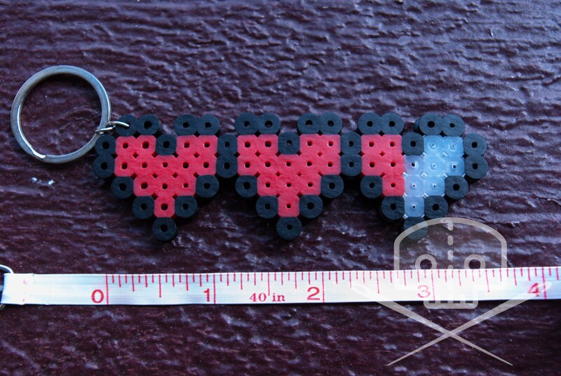 Legend of Zelda-inspired Heart Meter Keychain Fusible Beads - Etsy