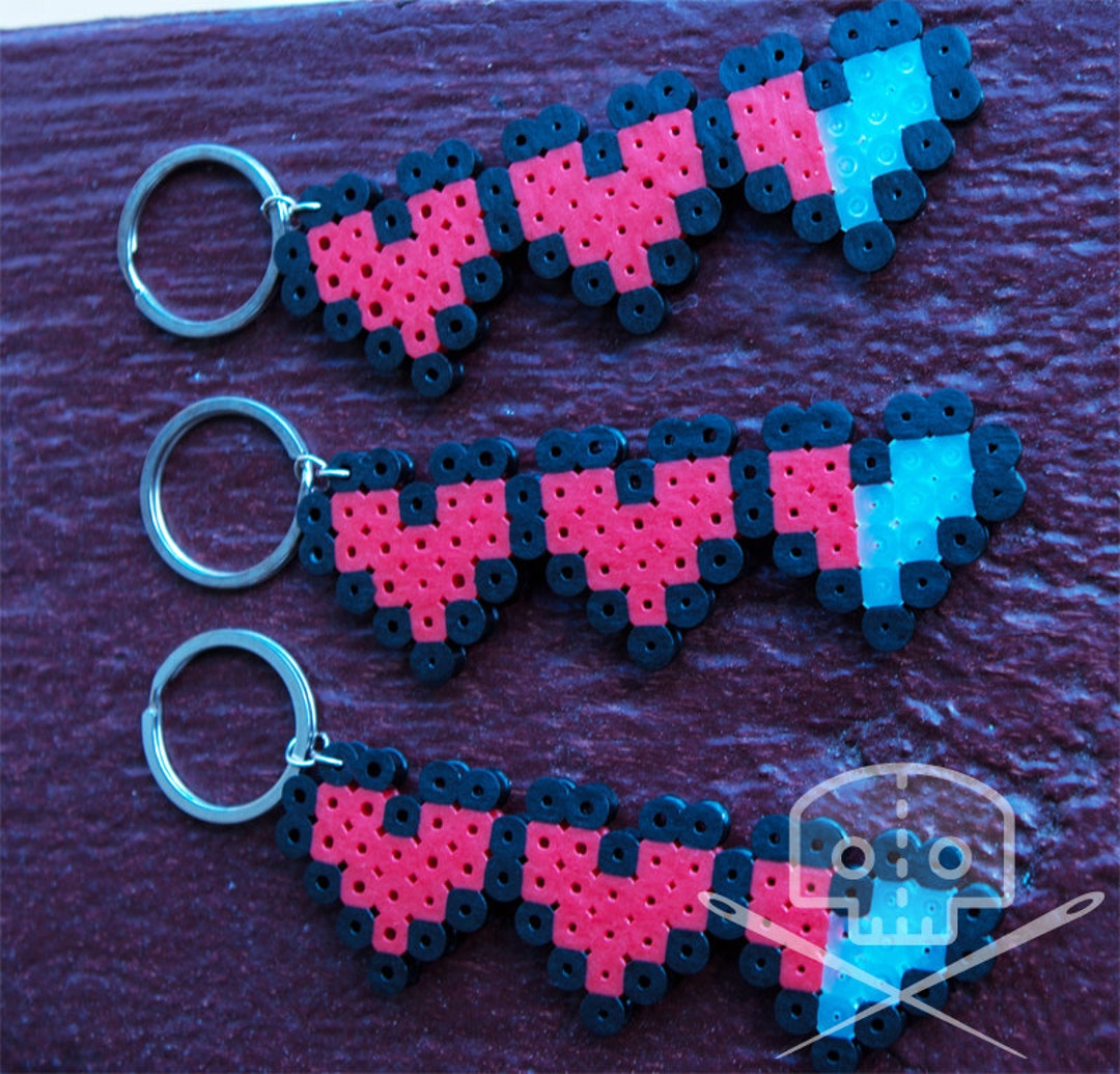 Legend of Zelda-inspired Heart Meter Keychain- Fusible Beads - Etsy