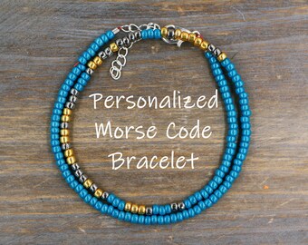 Men's Bracelet Custom Morse Code Bracelet for Men | Etsy