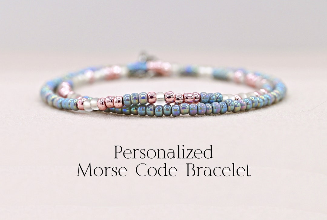 Custom Morse Code Bracelet Personalized Jewelry Unique - Etsy