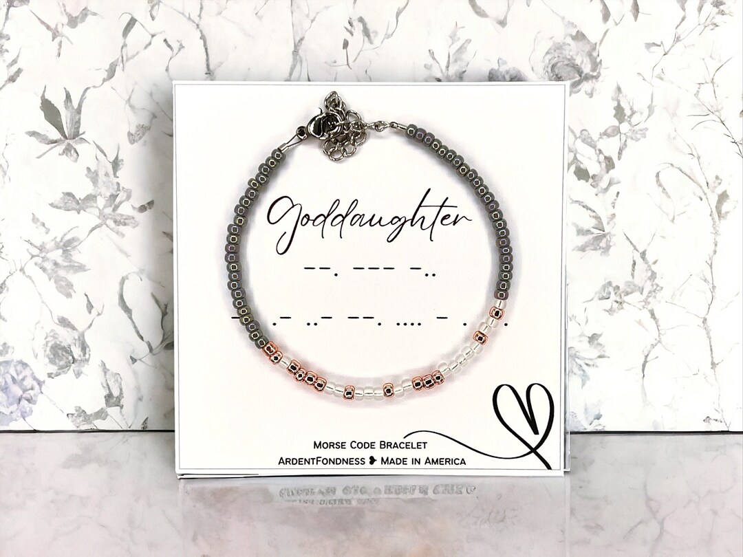 Morse Code Goddaughter Bracelet Goddaughter Jewelry God - Etsy