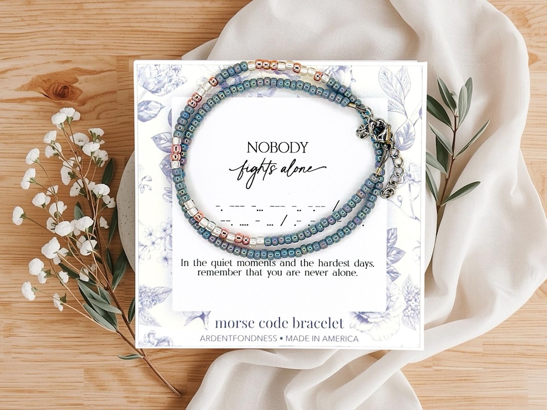 Nobody Fights Alone Bracelet, Supportive Gift for Women, Cancer Support ...